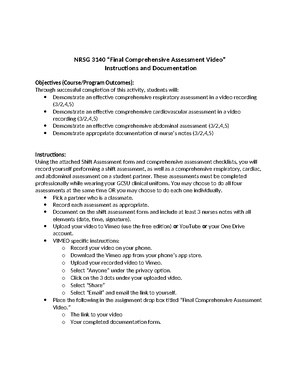 Example Comprehensive History and Physical Write Up - History and ...