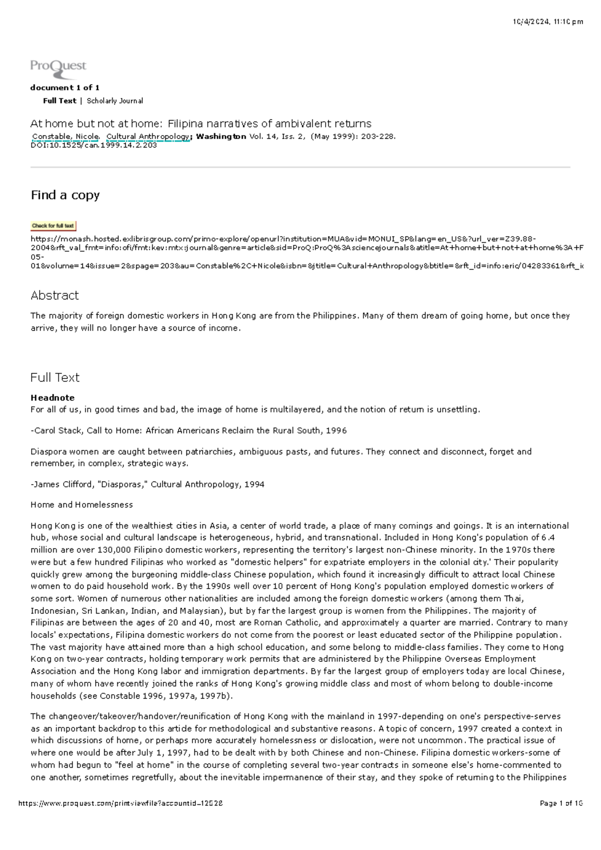 Week6 Nicole Constable Reading S1 2024 - Find a copy Full Text document ...