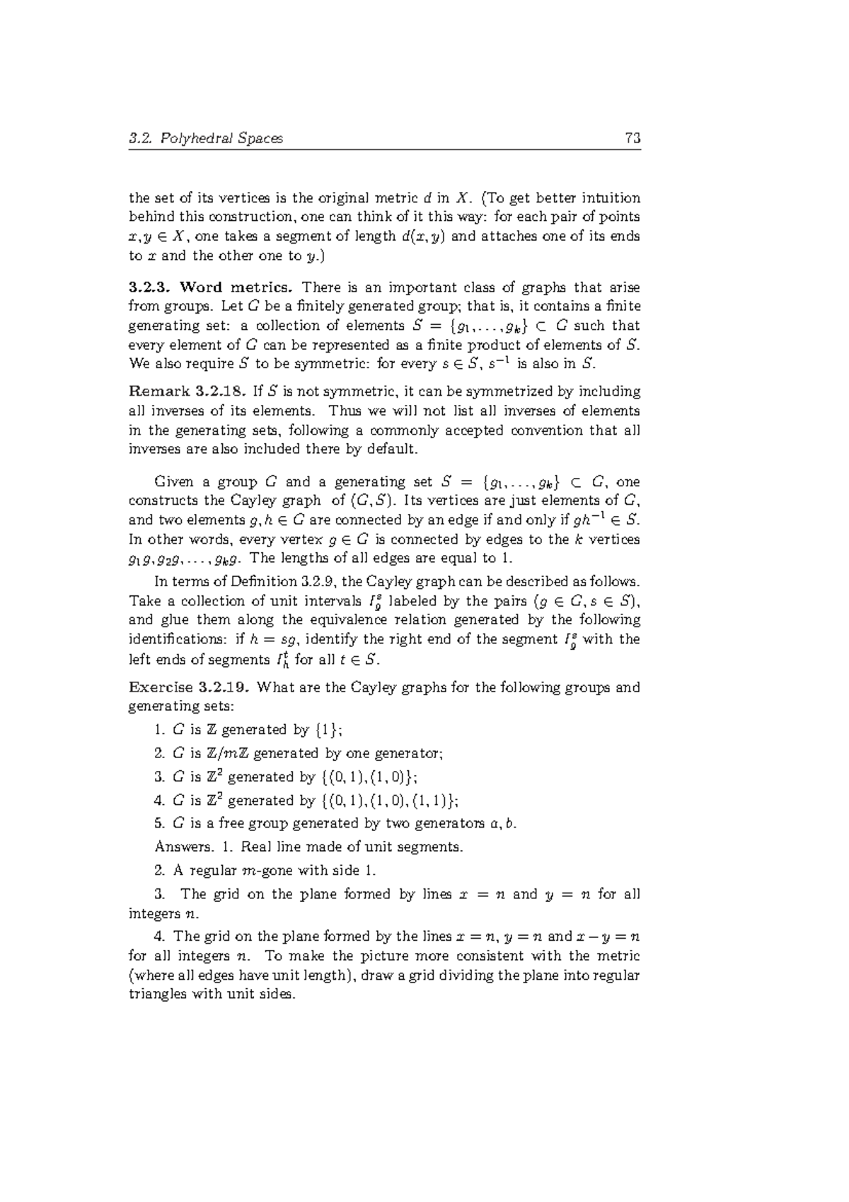 Course in Metric Spaces Geometry-10 - Polyhedral Spaces 73 the set of ...