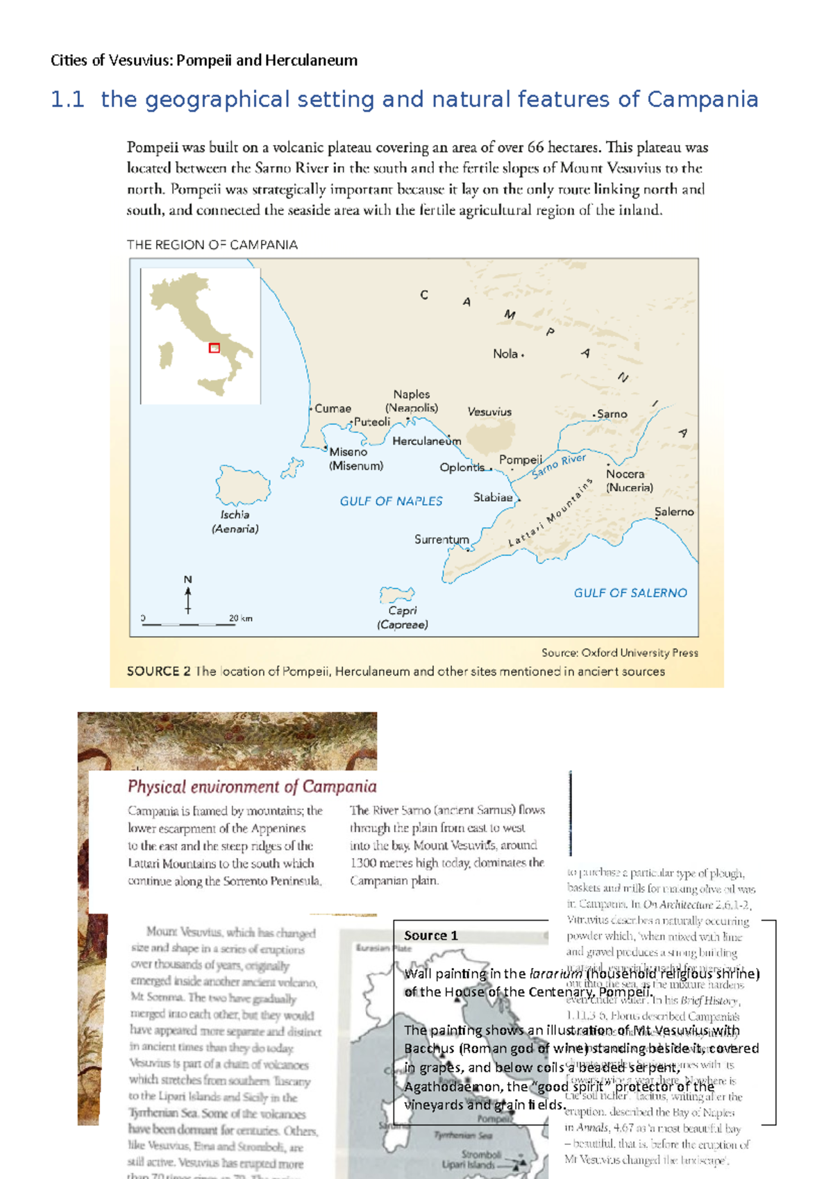 1.1 geography sources - Cities of Vesuvius: Pompeii and Herculaneum 1 ...