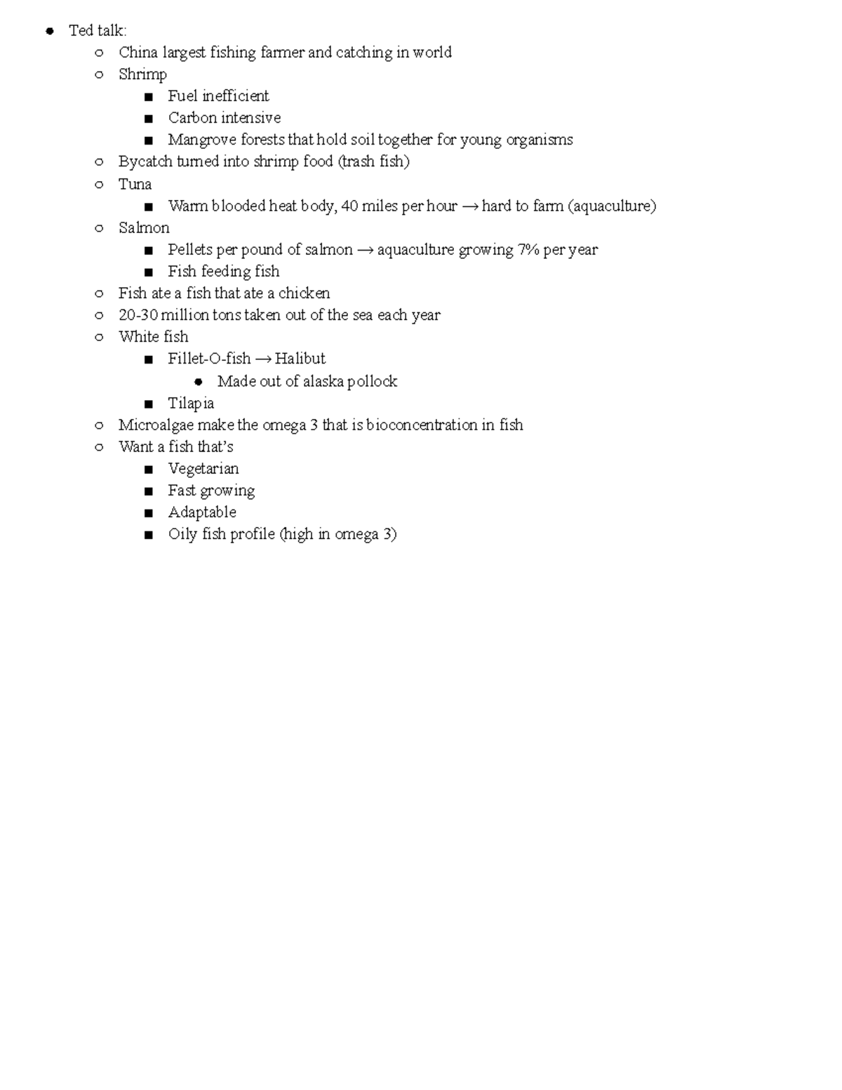 EEB 109 Week 10 - Summarization of week 10 lecture notes taught by ...