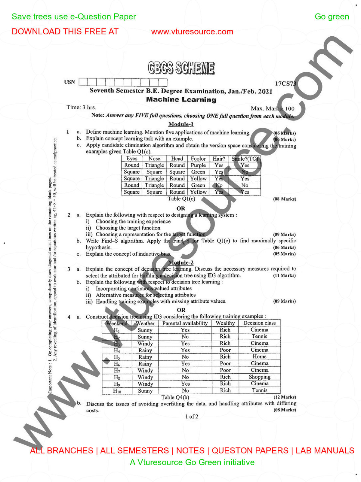 Feb-2021 17 - Question Paper - computer science - Studocu