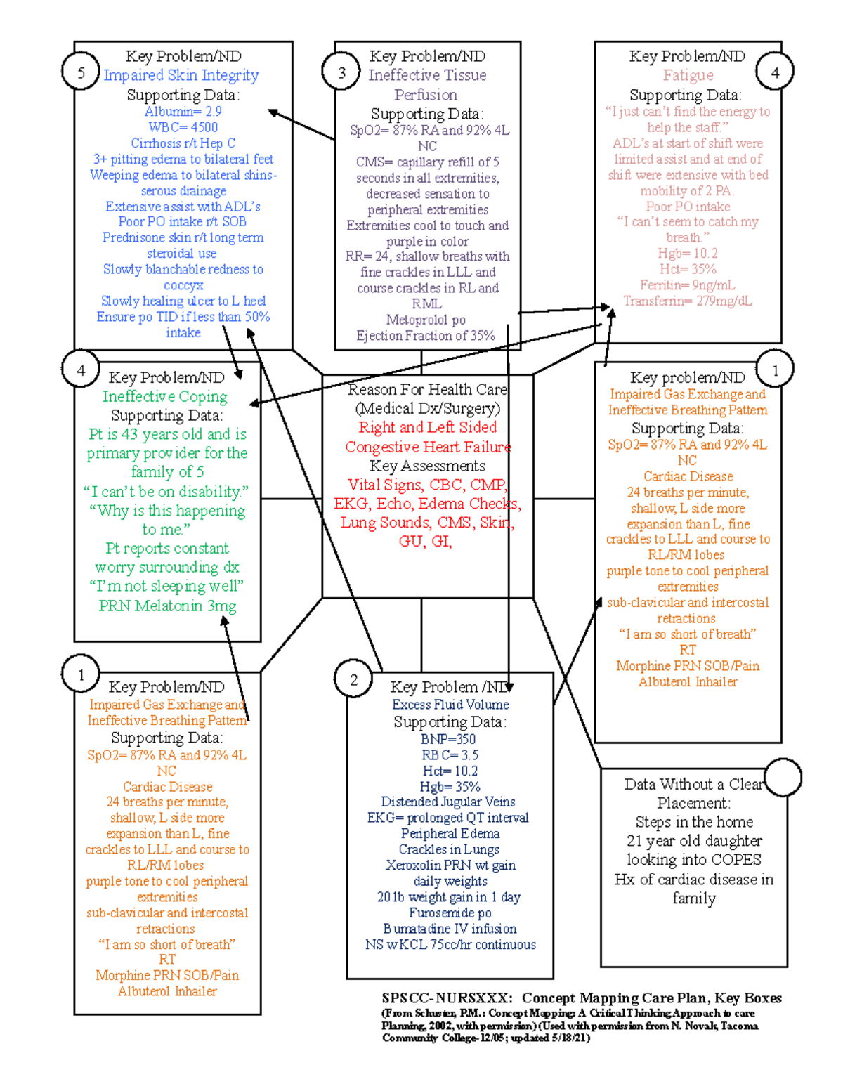 Concept MAP Example 21 COPD first year - Key Problem/ND Impaired Skin ...