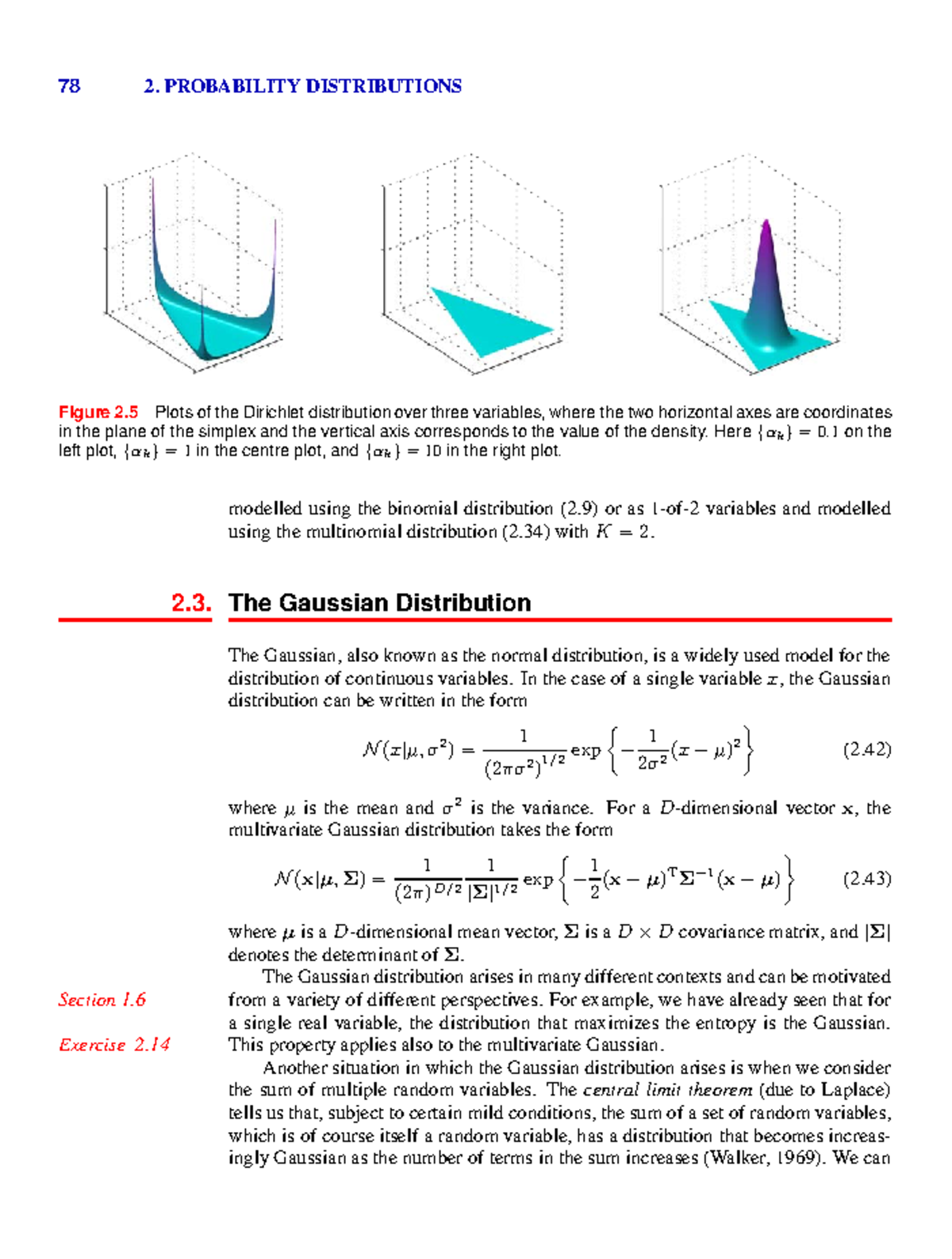 Bishop 2 - 78 2. PROBABILITY DISTRIBUTIONS Figure 2 Plots of the ...