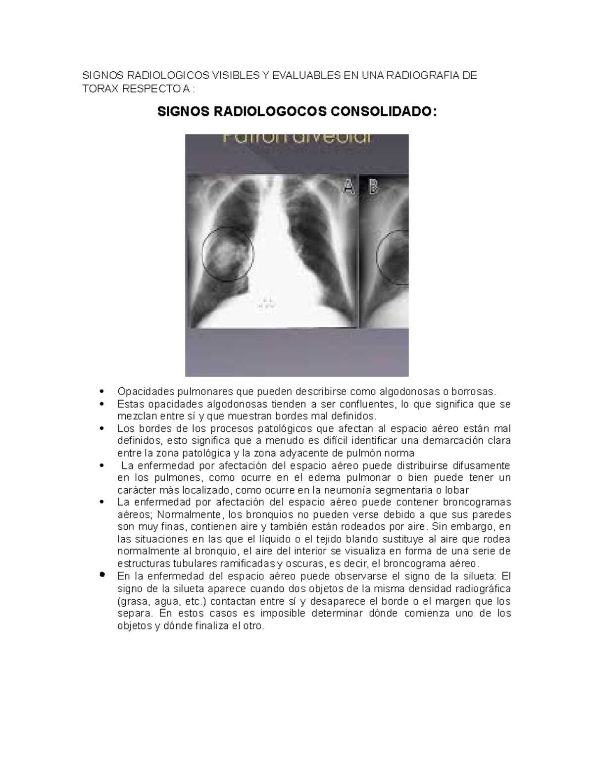 Signos Radiologicos - SIGNOS RADIOLOGICOS VISIBLES Y EVALUABLES EN UNA ...