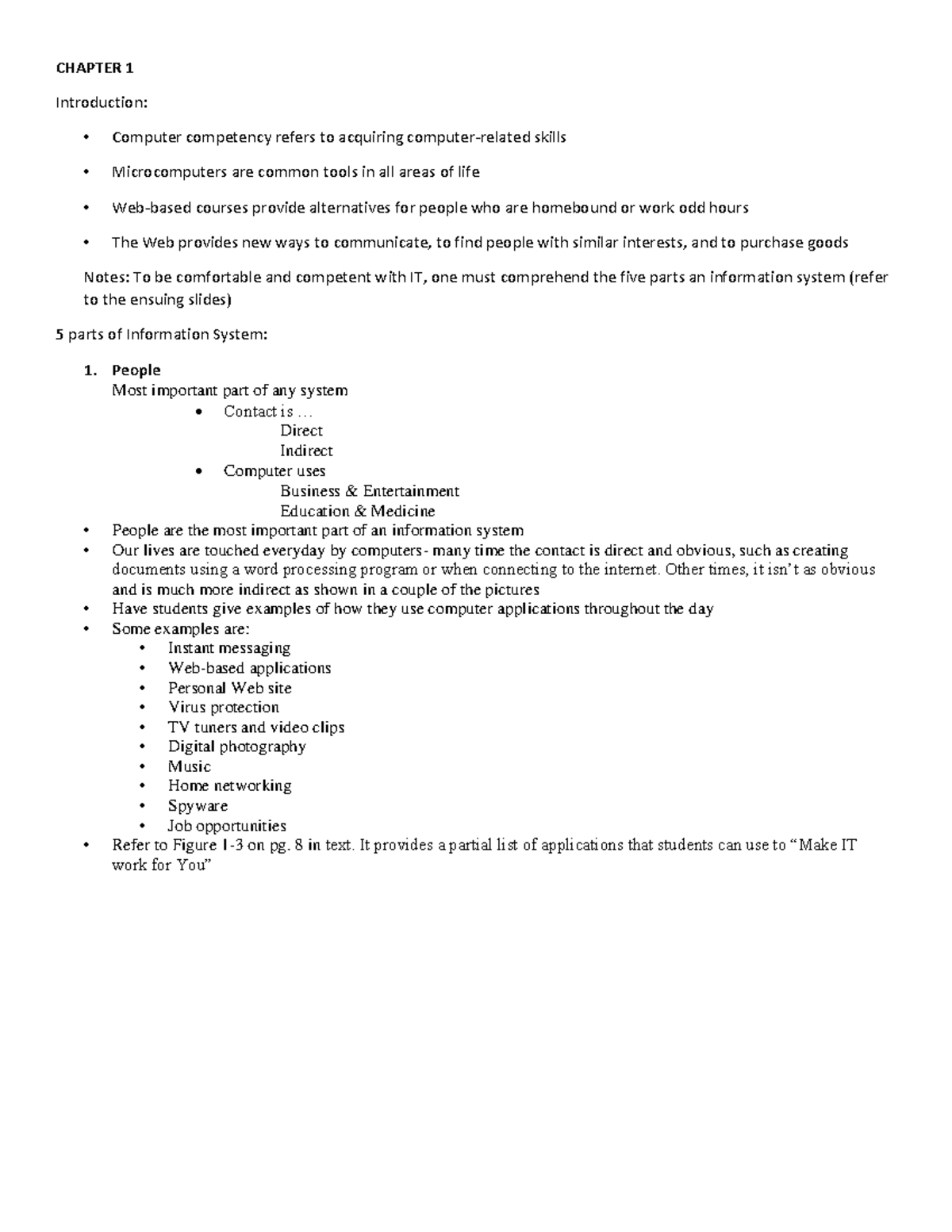 Compy-sys-chap1 - Lecture notes - CHAPTER 1 Introduction: Computer ...