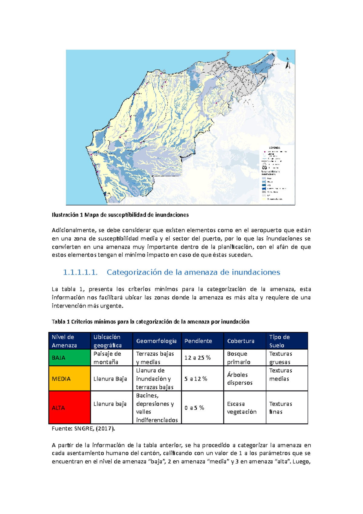 Ilustración 4 Mapa de susceptibilidad de inundaciones - Ilustración 1 ...