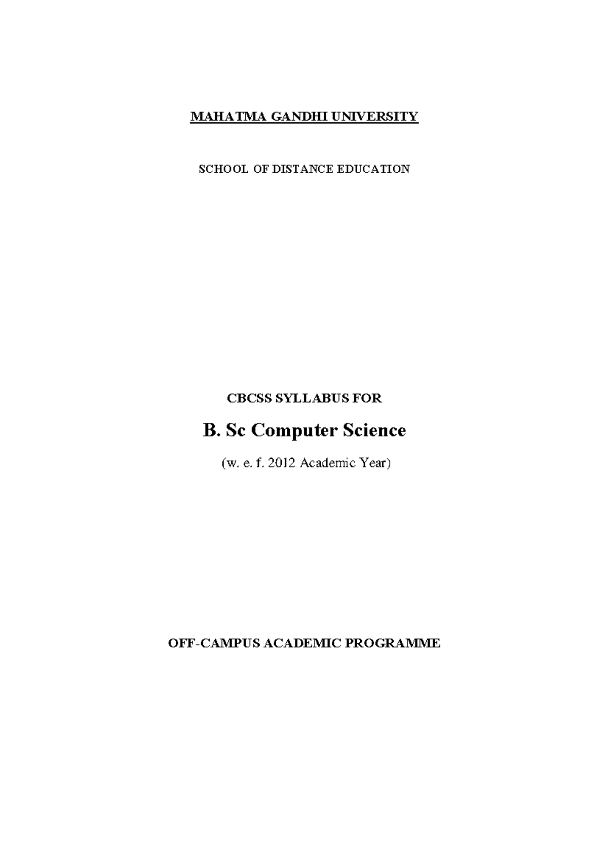 B-sc-computer-science - MAHATMA GANDHI UNIVERSITY SCHOOL OF DISTANCE ...