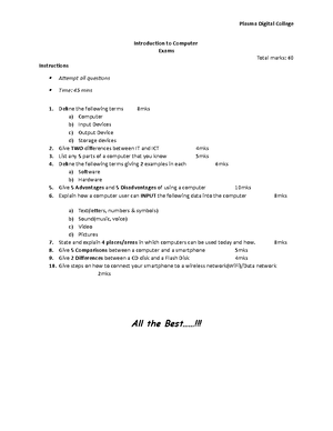 Introduction to Information Technology ( PDFDrive ) - 1 UNIT I LESSON ...