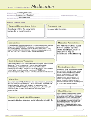 Benztropine-Med Card - ATI-MEDICATION CARD - ACTIVE LEARNING TEMPLATES ...