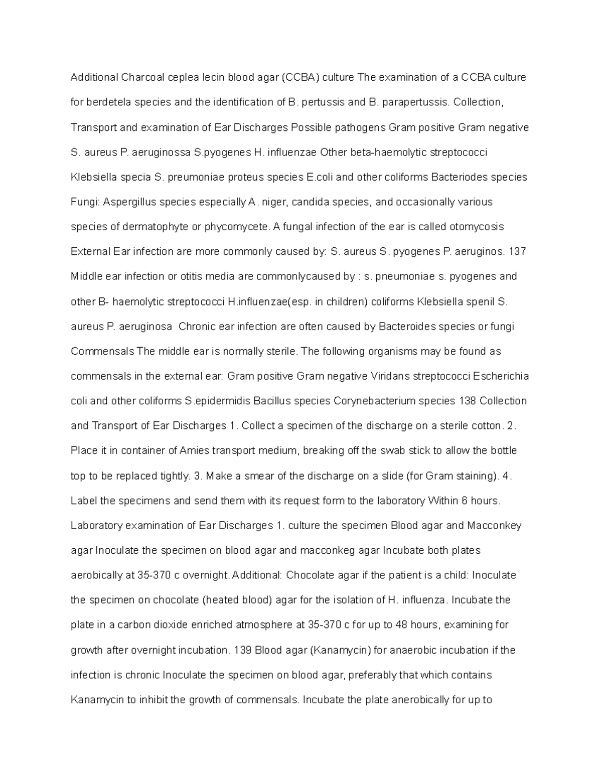 medical microbiology notes - Additional Charcoal ceplea lecin blood ...