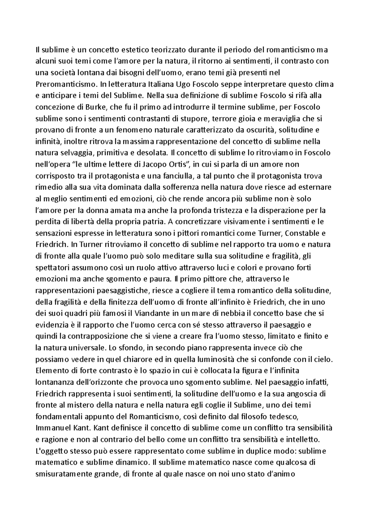 Sublime nella filosofia - Il sublime è un concetto estetico teorizzato ...