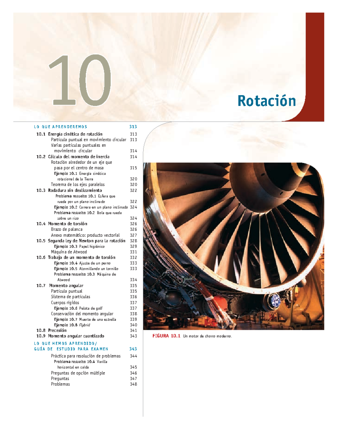 Capitulo 10 Rotación - Bauer 022713 - FIGURA 10 Un motor de chorro ...