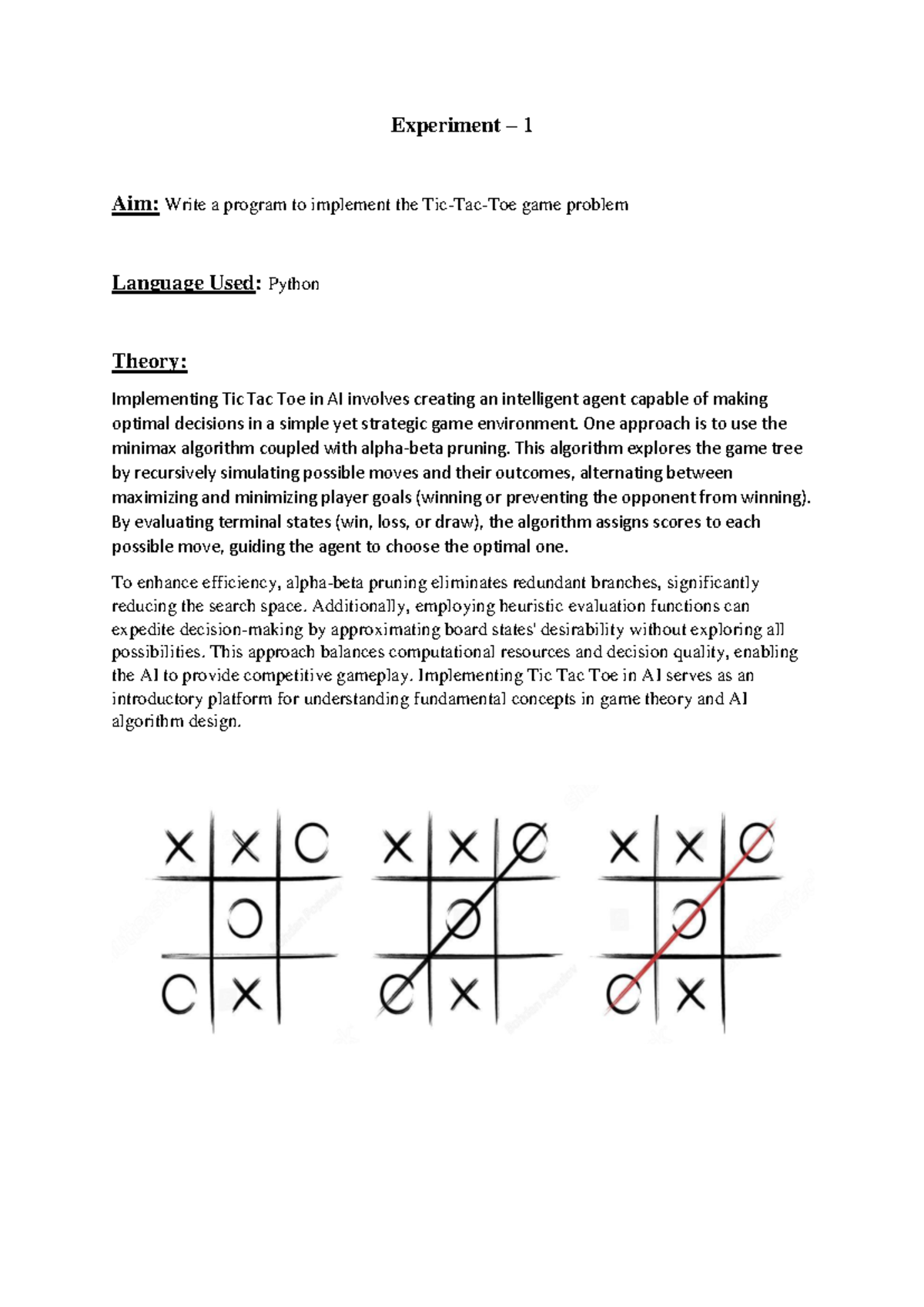 Artificial Intelligence Lab File Ritika - Experiment – 1 Aim: Write a ...
