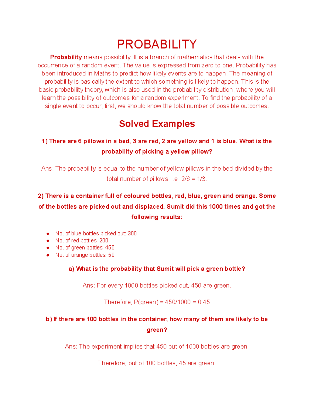 Probability - Probability Probability Means Possibility. It Is A Branch