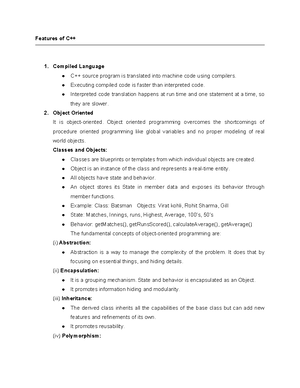 Course Plan 21CSC101T OODP Students Instructions 15-03-2023 - SRM INSTITUTE OF SCIENCE AND - Studocu