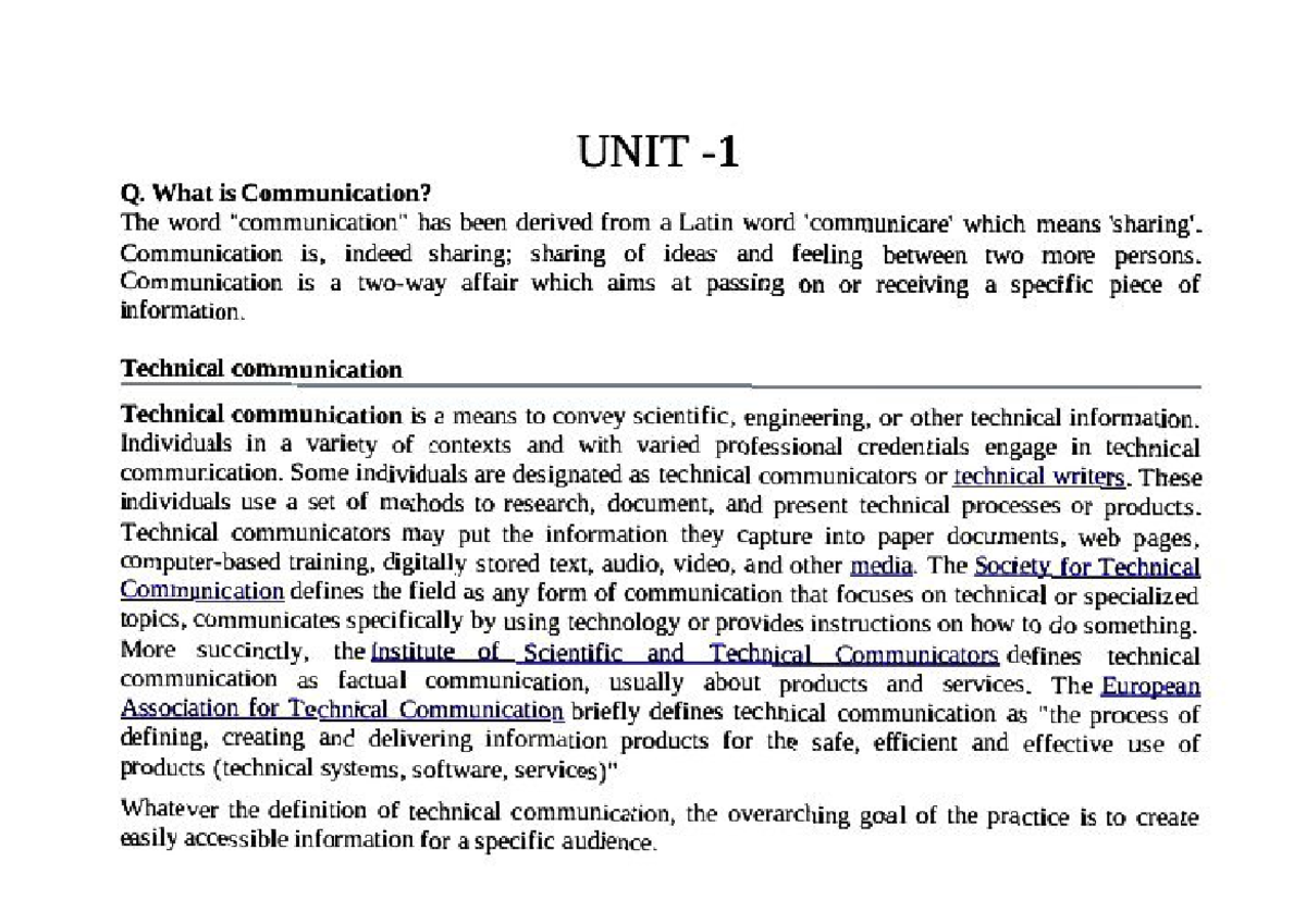 TC unit 1 notes - B.tech - Studocu