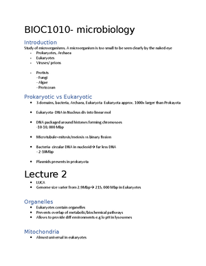 Practical - Lab reports 1-8 - Experiment 1 BIOC1010: Introduction to ...