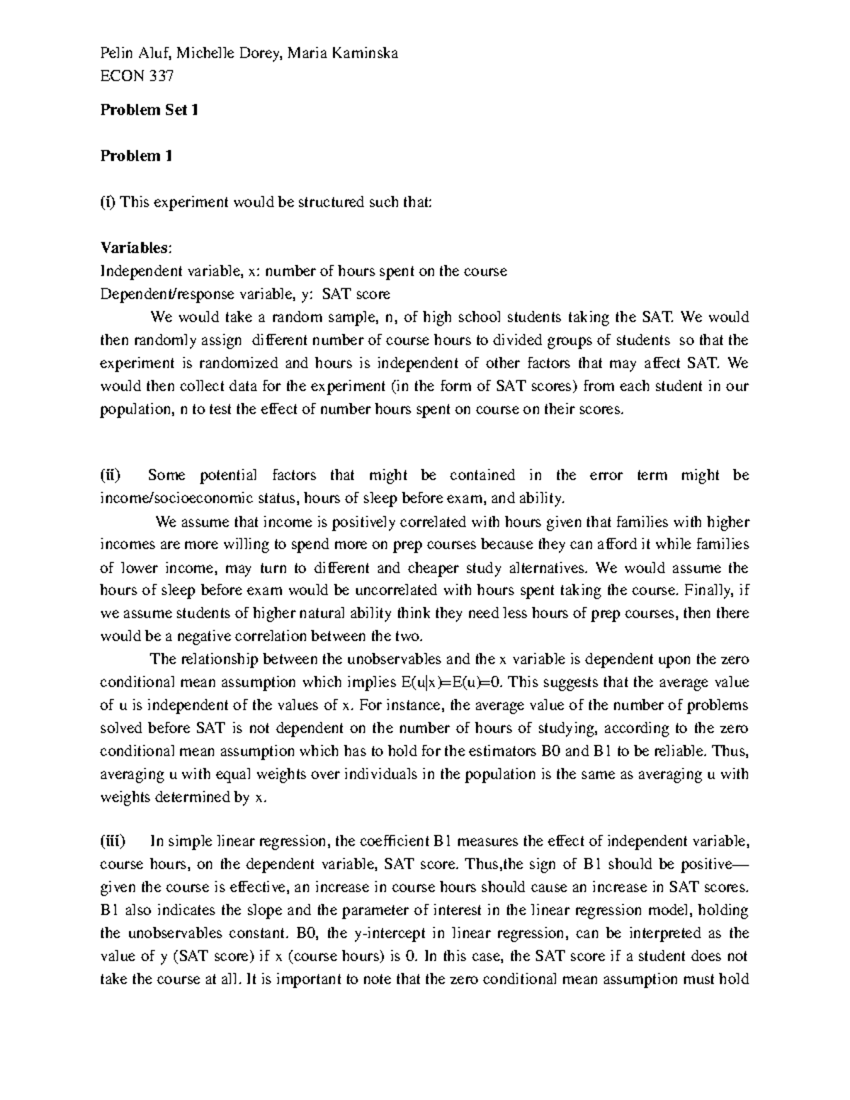 Problem Set 1 - took it with Jean Louis Barnwell - Warning: TT: more functions defined than ...