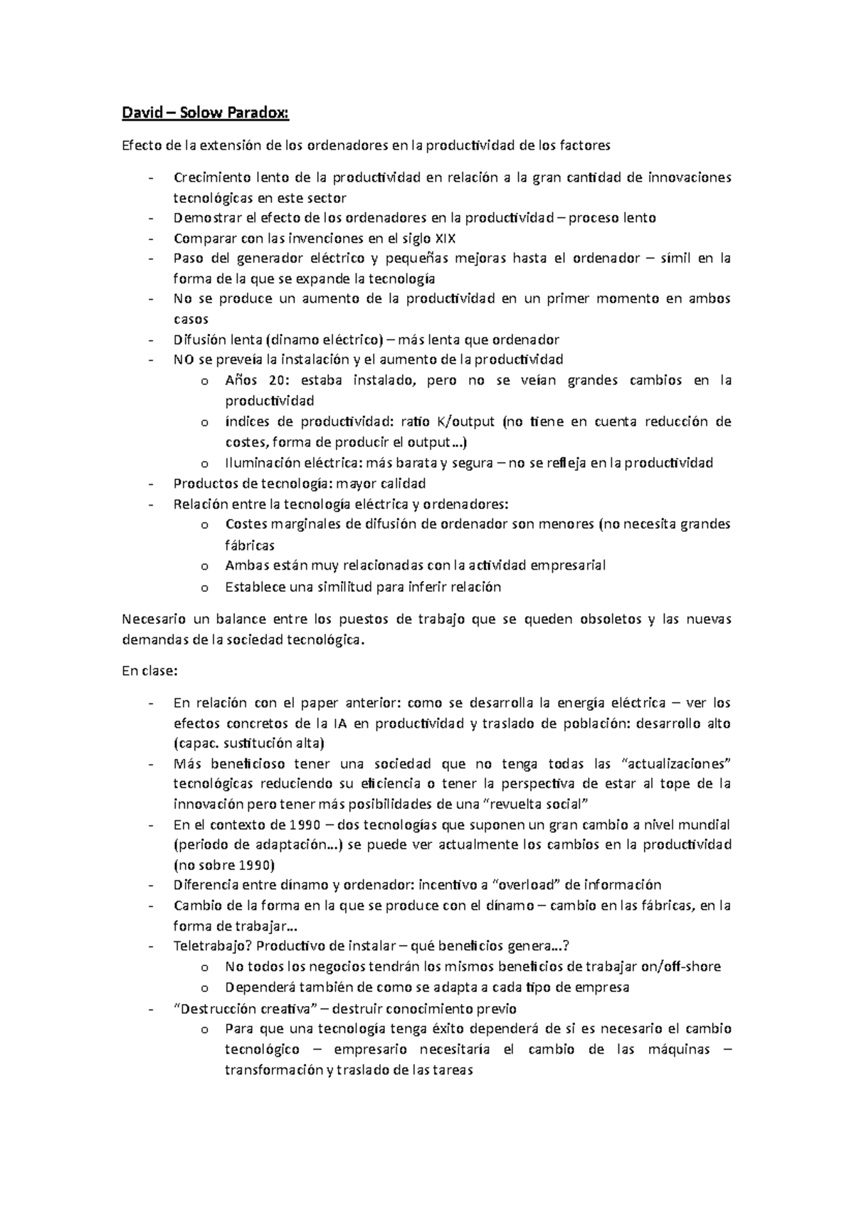 T11. David - Solow Paradox - David – Solow Paradox: Efecto de la ...