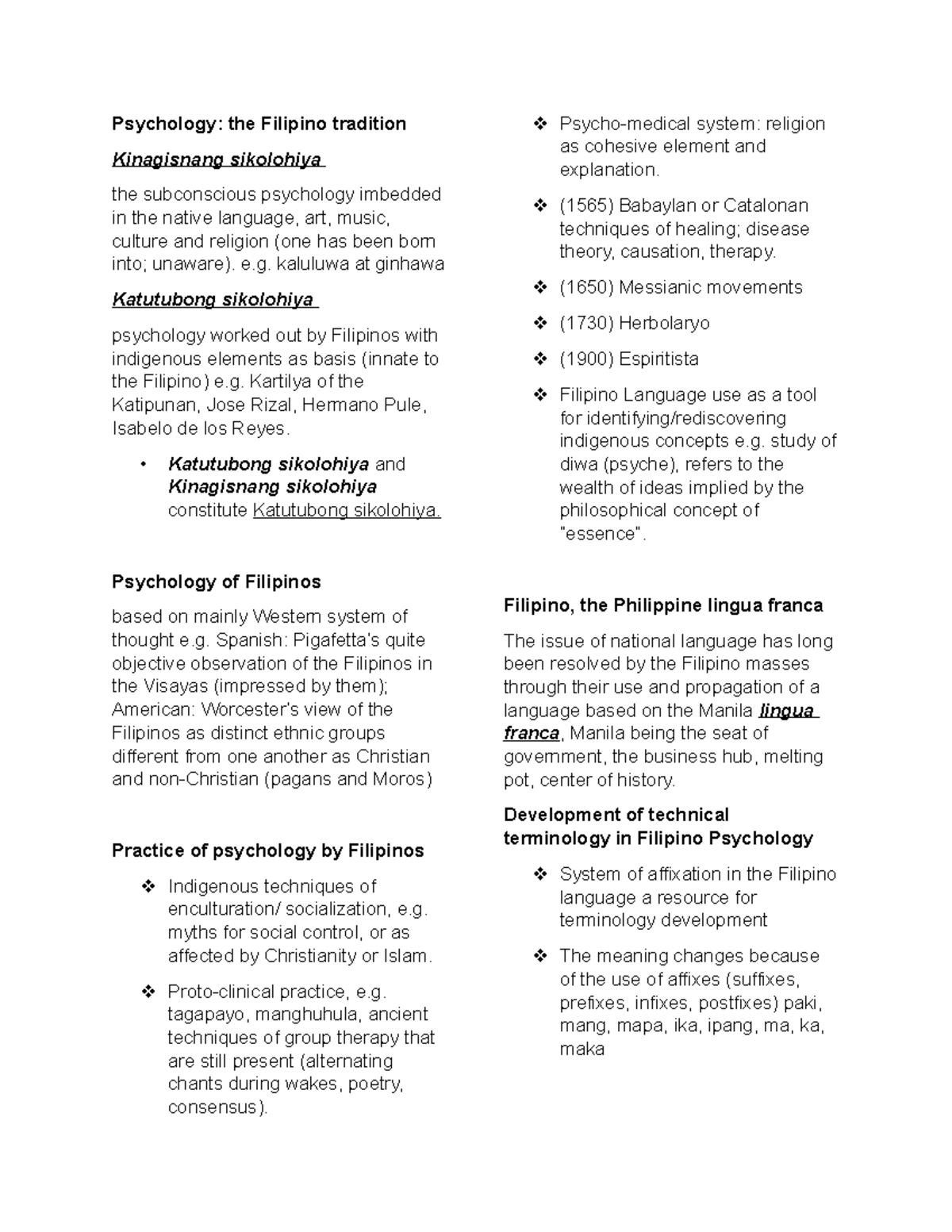 Psychology- the Filipino tradition - Psychology: the Filipino tradition ...
