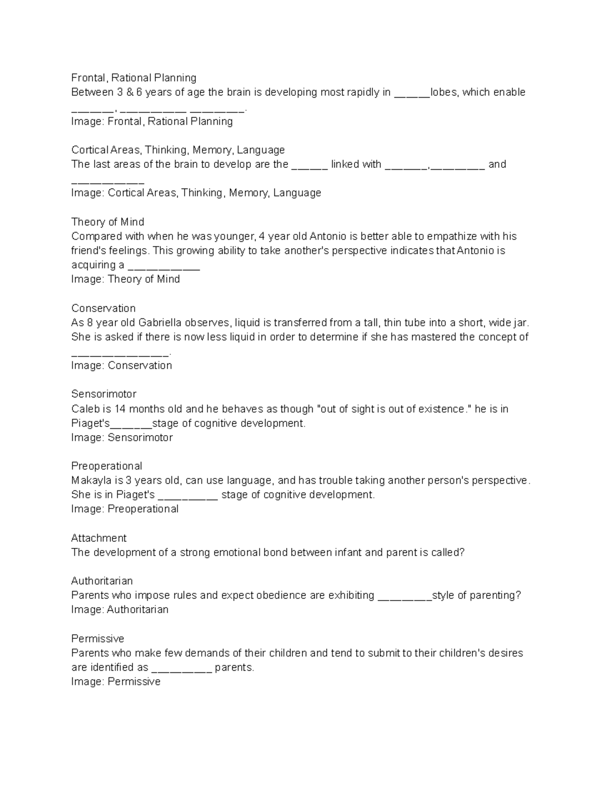 H8 - human development - Frontal, Rational Planning Between 3 & 6 years ...
