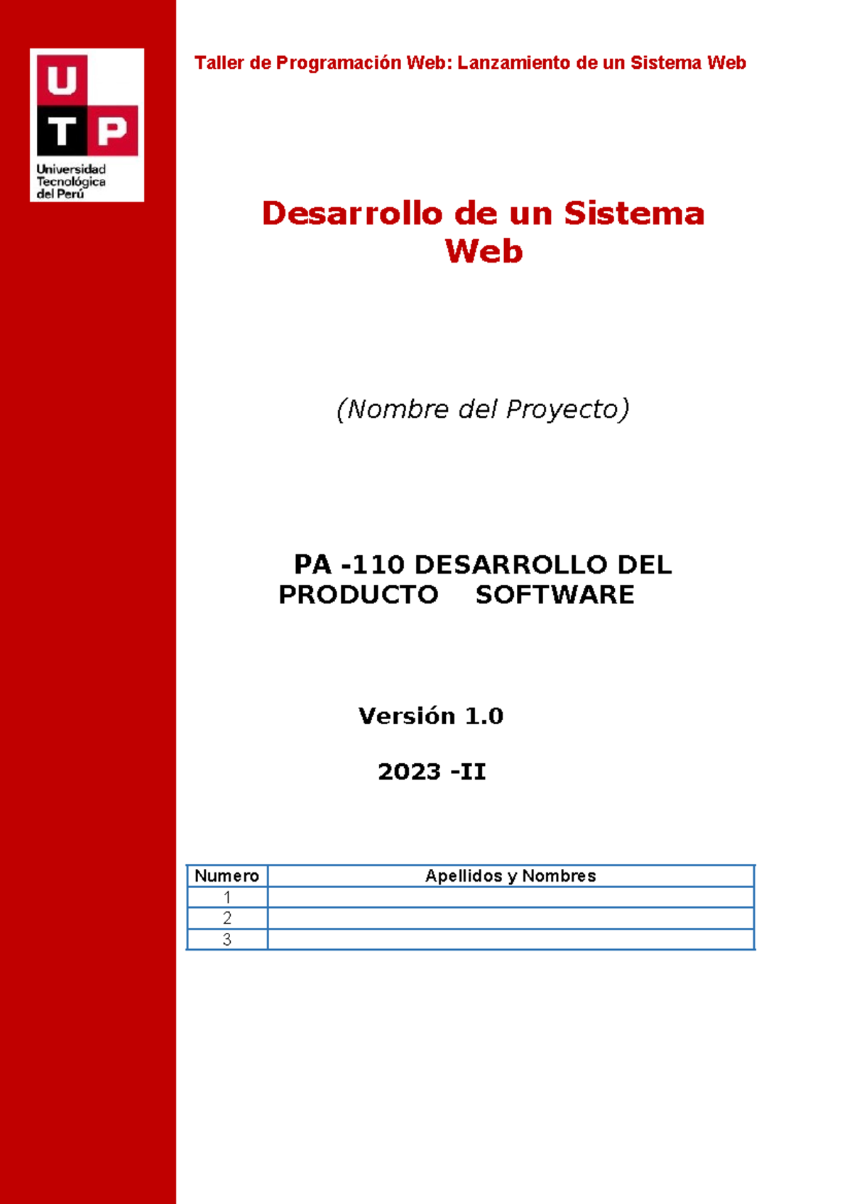 Avance 5-1 - OLA BUENAS LA ESTRUCTURA - Taller de Programación Web: Lanzamiento de un Sistema ...