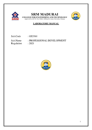 PD Lab 1 - Lecture notes for students - Creating and formatting a ...