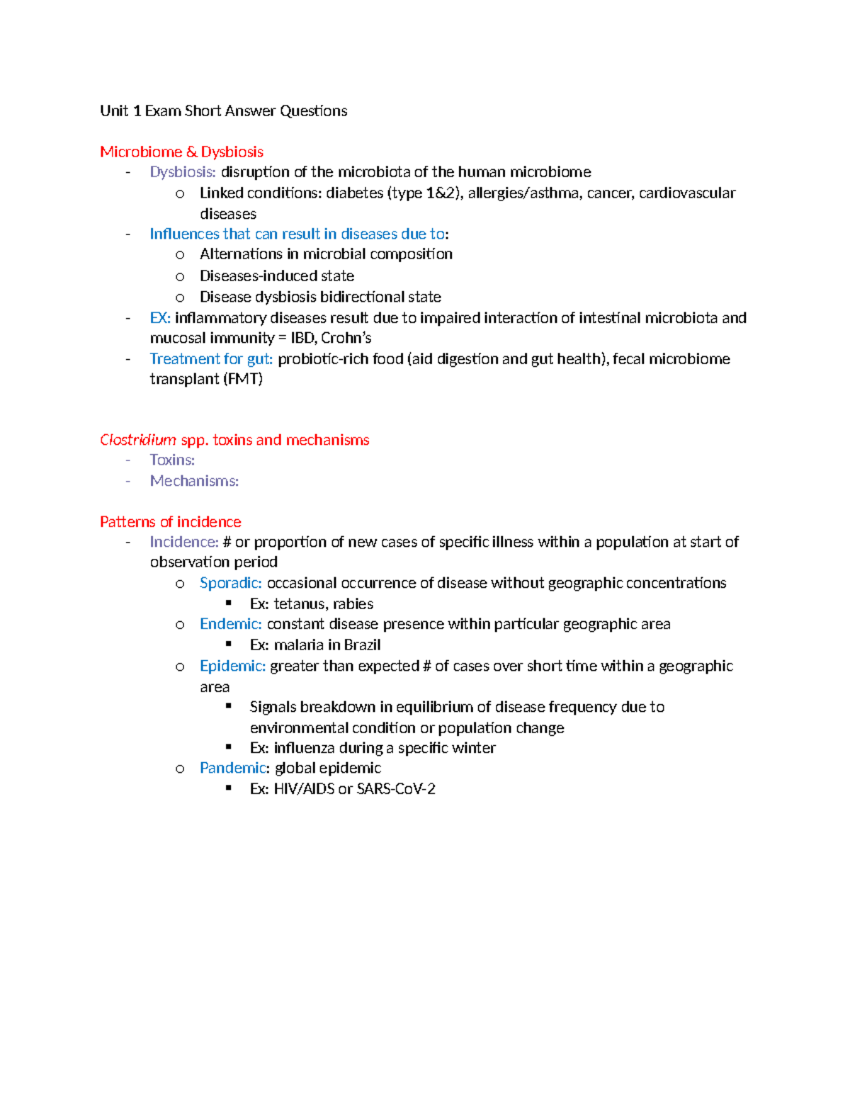 Unit 1 Exam Short Answer Questions - Unit 1 Exam Short Answer Questions ...