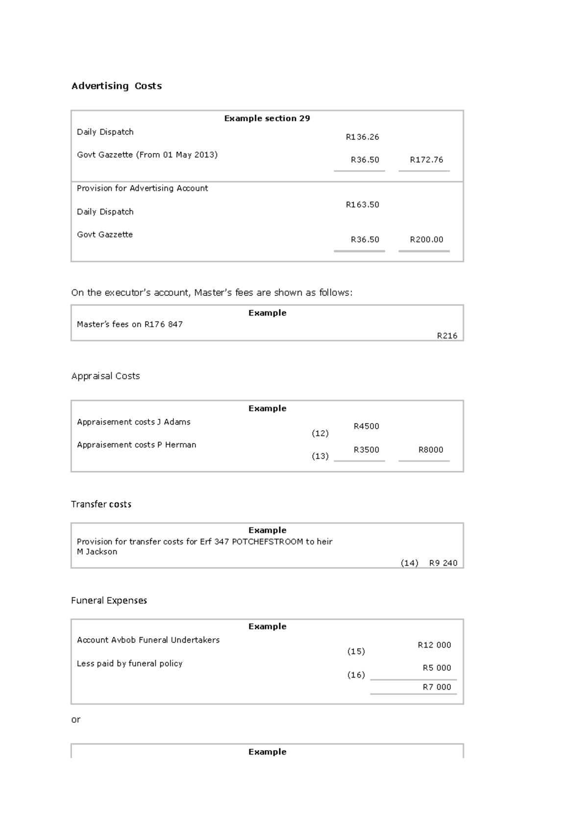 Liabilities Advertising Costs - Advertising Costs Example section 29 ...