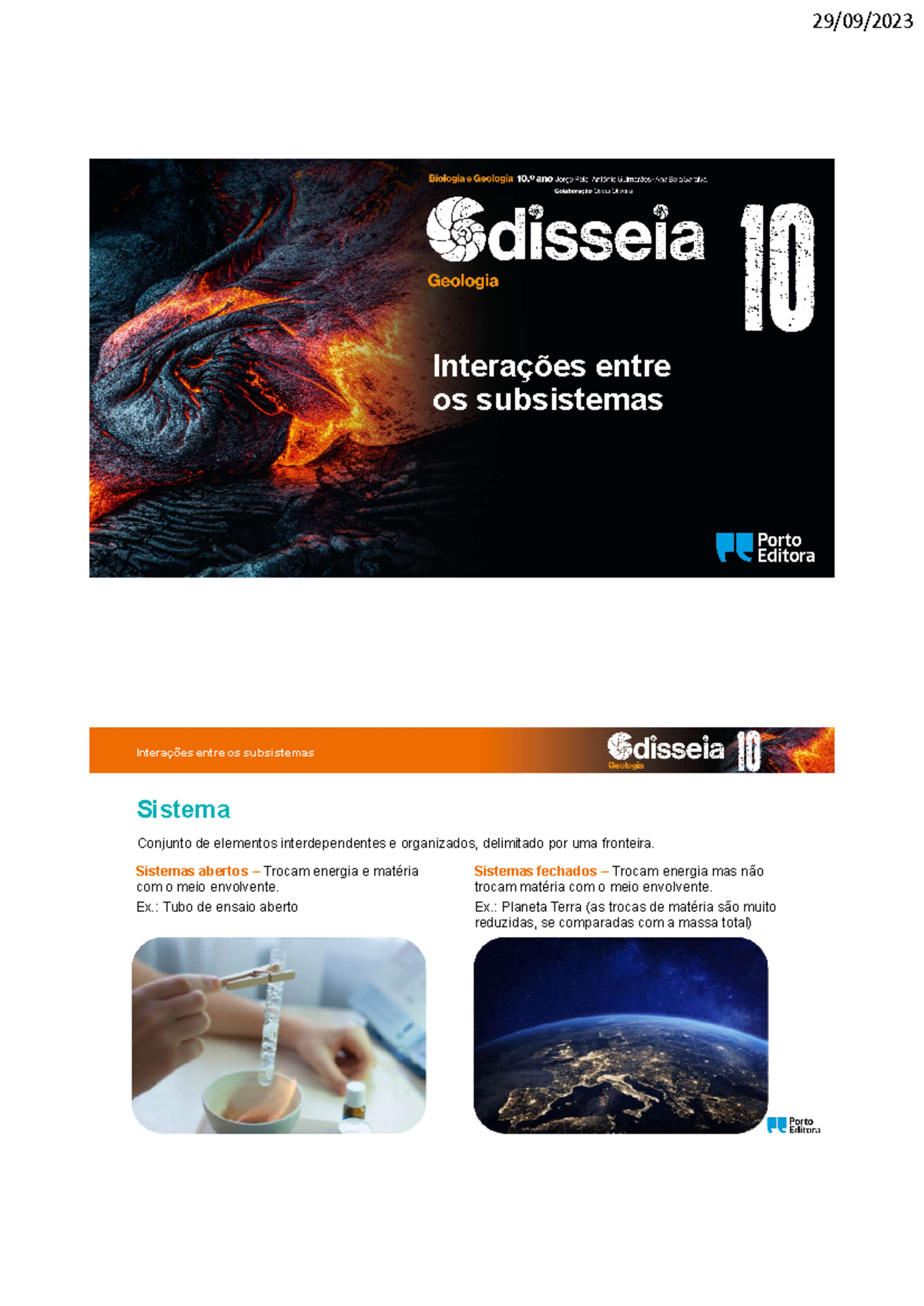 1 - psoef - Interações entre os subsistemas Sistema Conjunto de ...