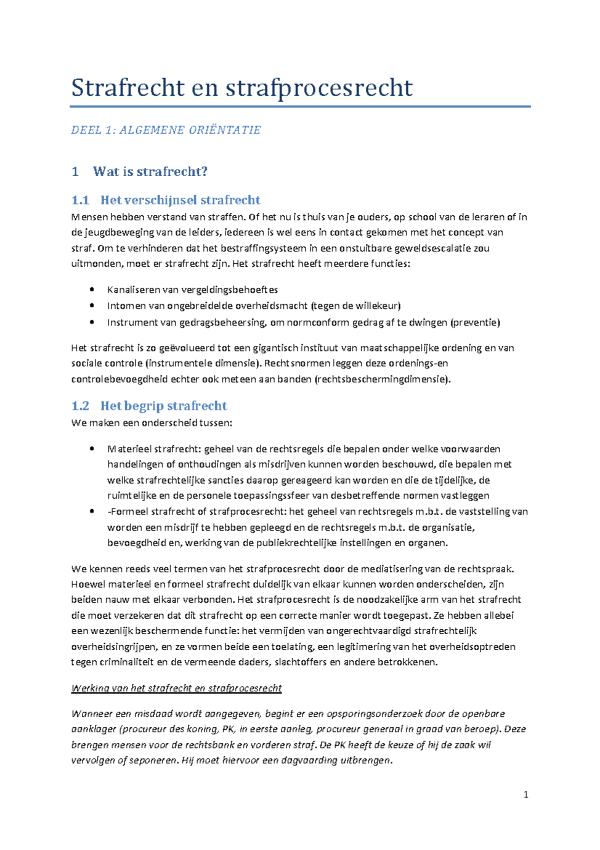 Samenvatting Strafrecht en strafprocesrecht: compleet - Strafrecht en ...