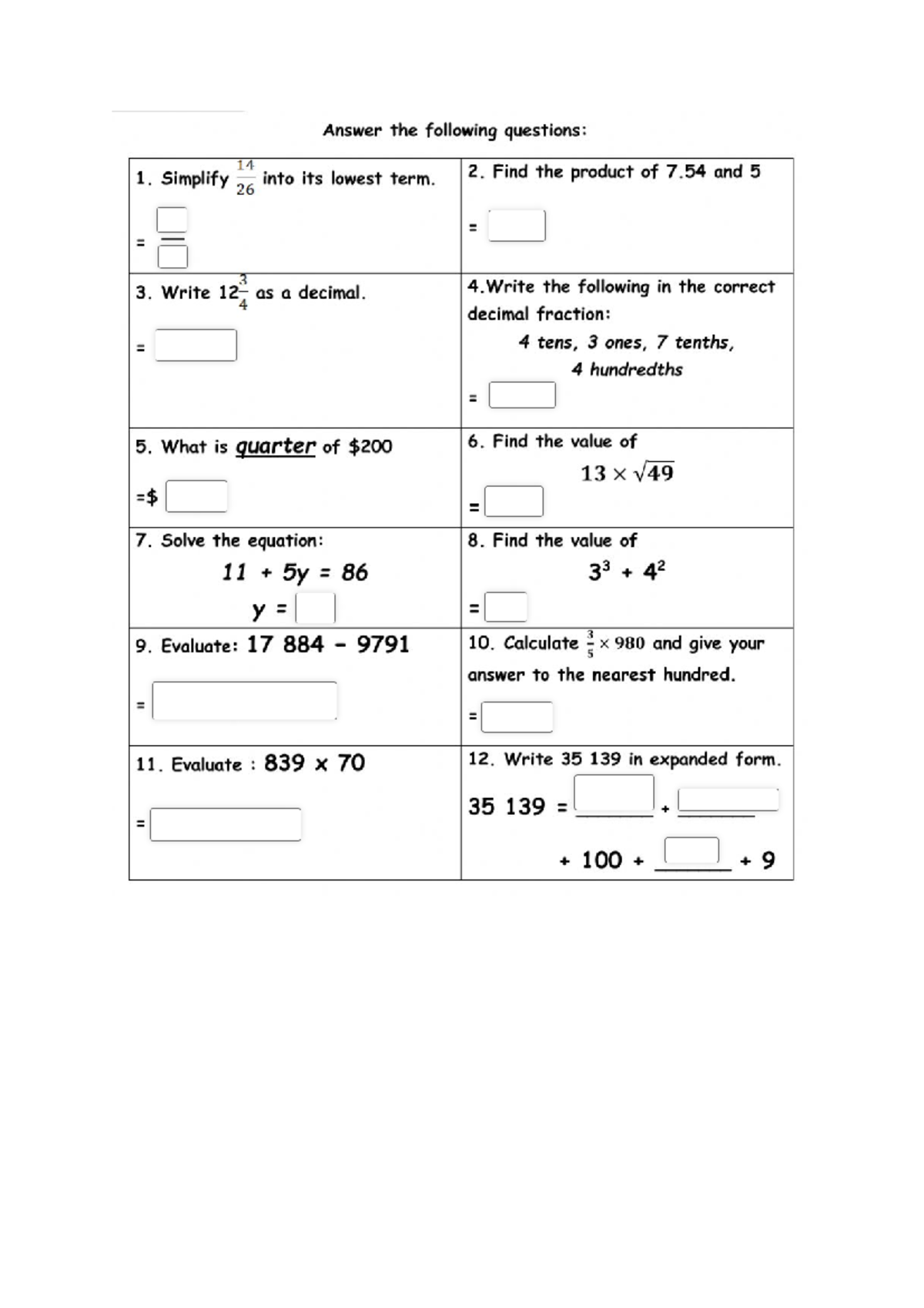 Worksheet maths gcse revision - FOUD0041 - Studocu