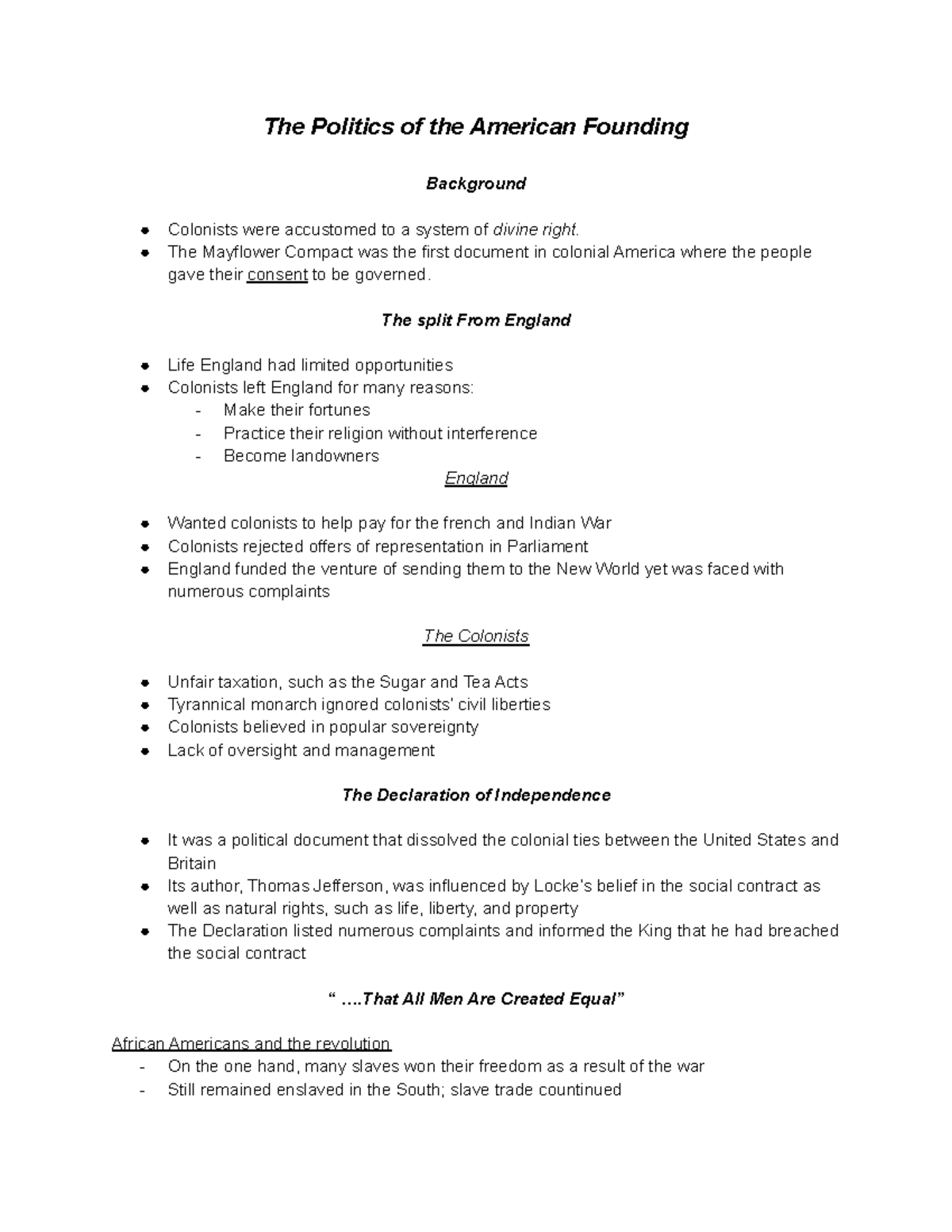 The Politics of the American Founding - The Politics of the American ...