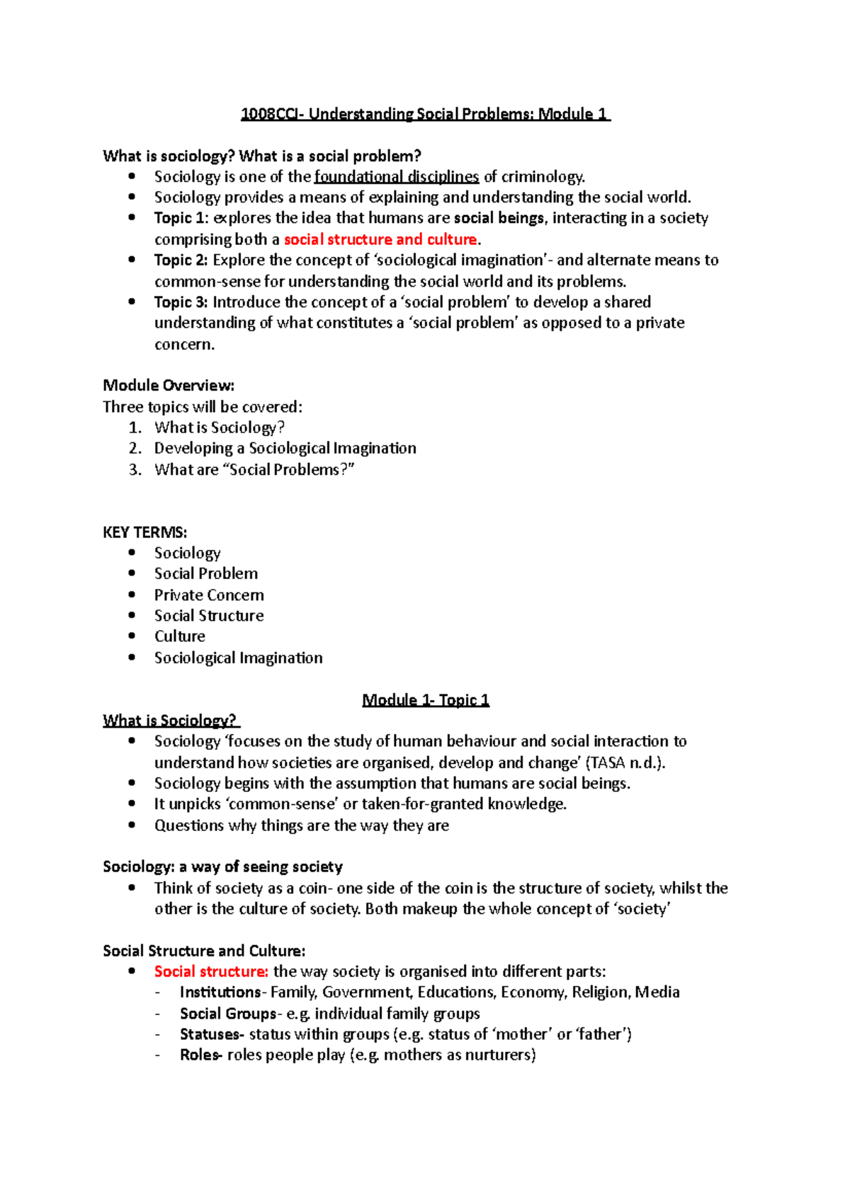 1008CCJ Module 1 - 1008CCJ- Understanding Social Problems: Module 1 ...