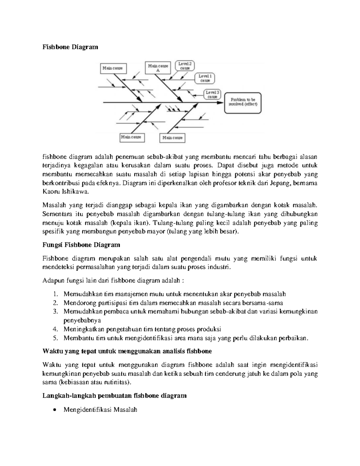 Fishbone Diagram - Fishbone Diagram fishbone diagram adalah penemuan ...