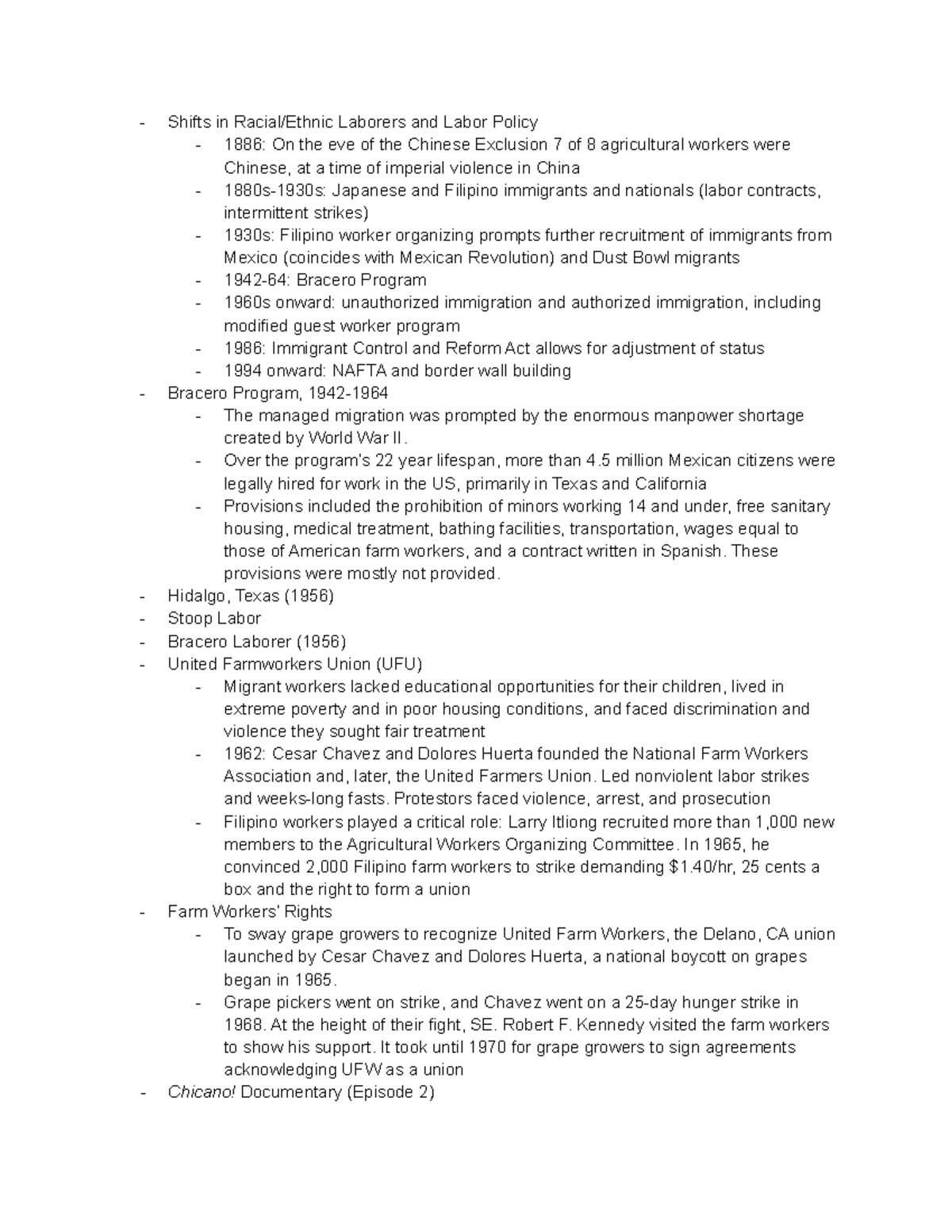 Lecture 18 Mexican-U.S. Trans Border Migration and the Bracero Program ...