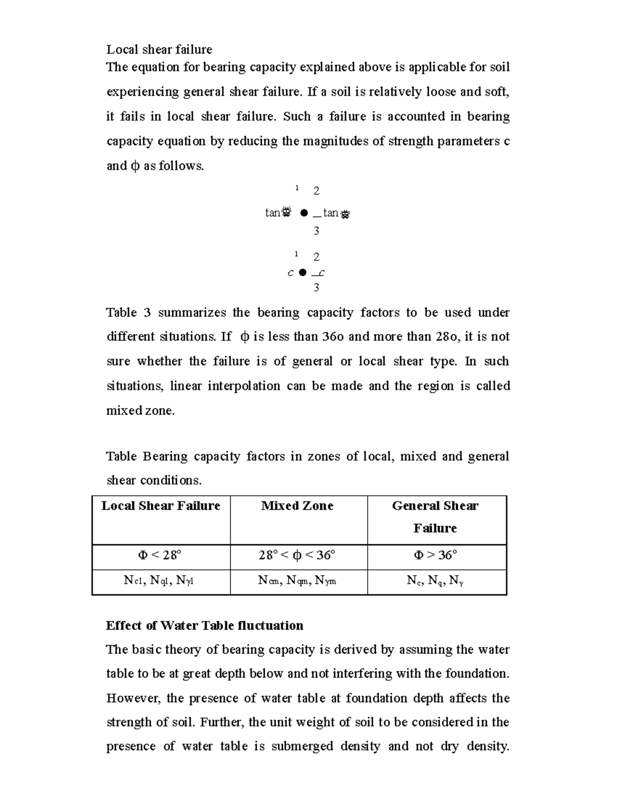 Advanced Foundation Engineering chapter (11) - Local shear failure The ...