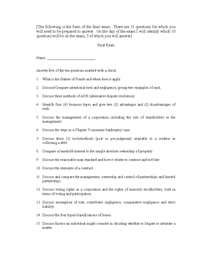 Contracts - Study guides prepared by the professor - Contracts Contract ...