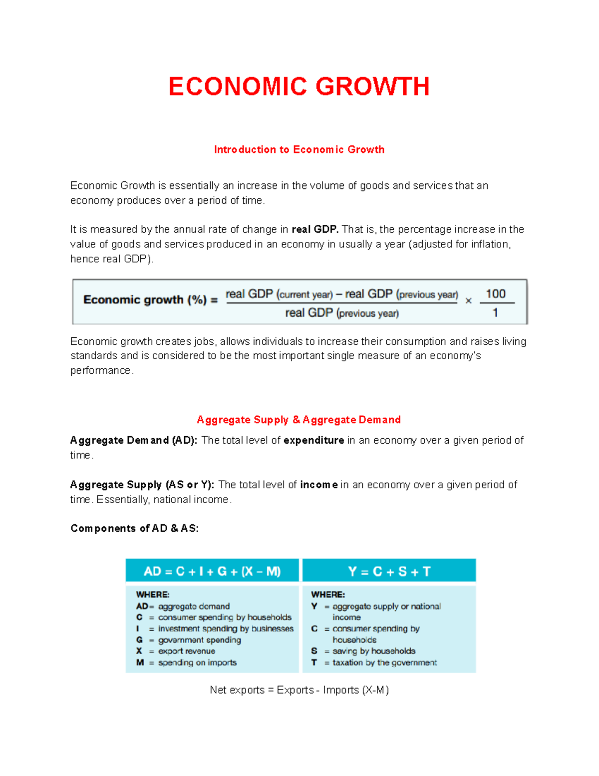 Economic Growth - ECONOMIC GROWTH Introduction to Economic Growth ...