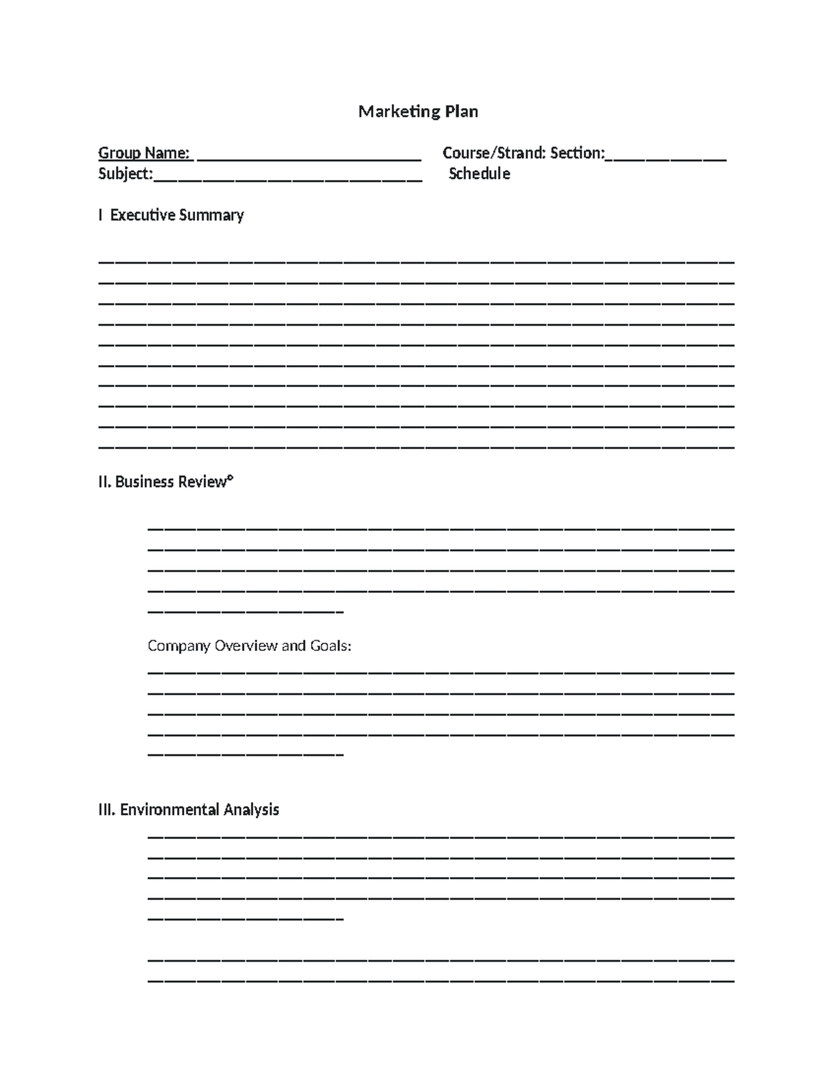 Marketing-Plan-for-Marketing-class - Marketing Plan Group Name