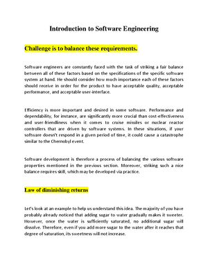 Software Engineering Lect 0 - software enginnering - Studocu