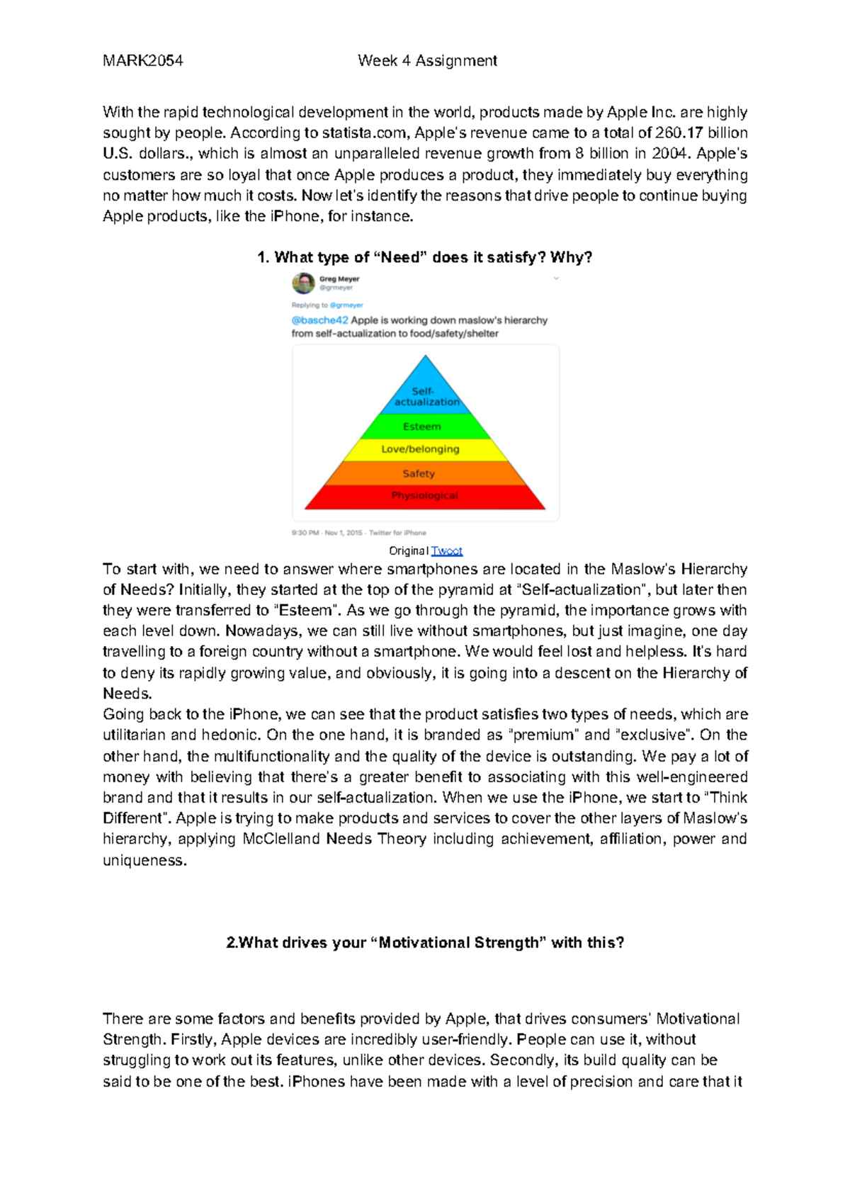 Consumer Behaviour Motivation analysis. - With the rapid technological ...