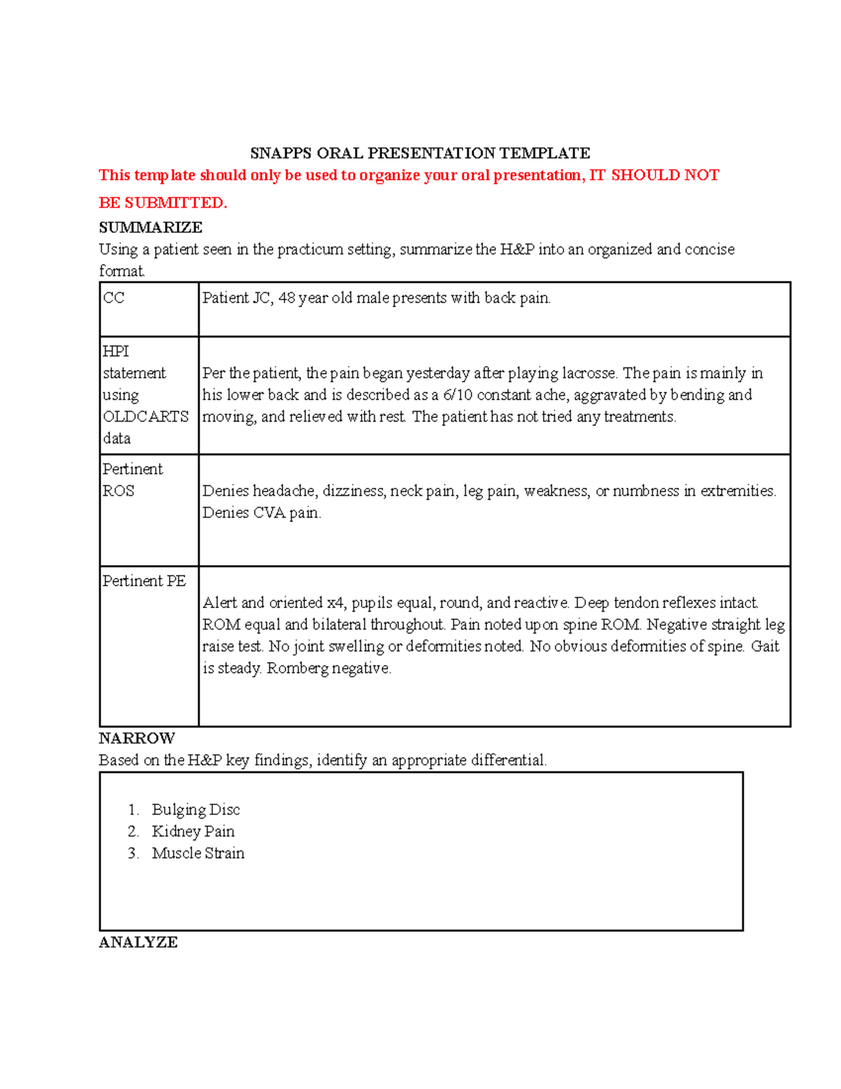 Snapps ORAL Presentation Template-2 - SNAPPS ORAL PRESENTATION TEMPLATE ...