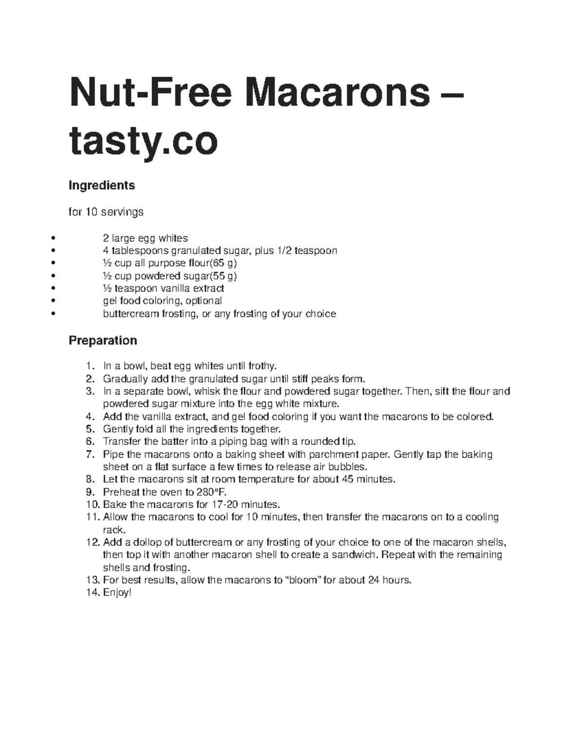 Nut free macaron recipe - Nu t-Free Ma carons – tasty Ingredients for ...
