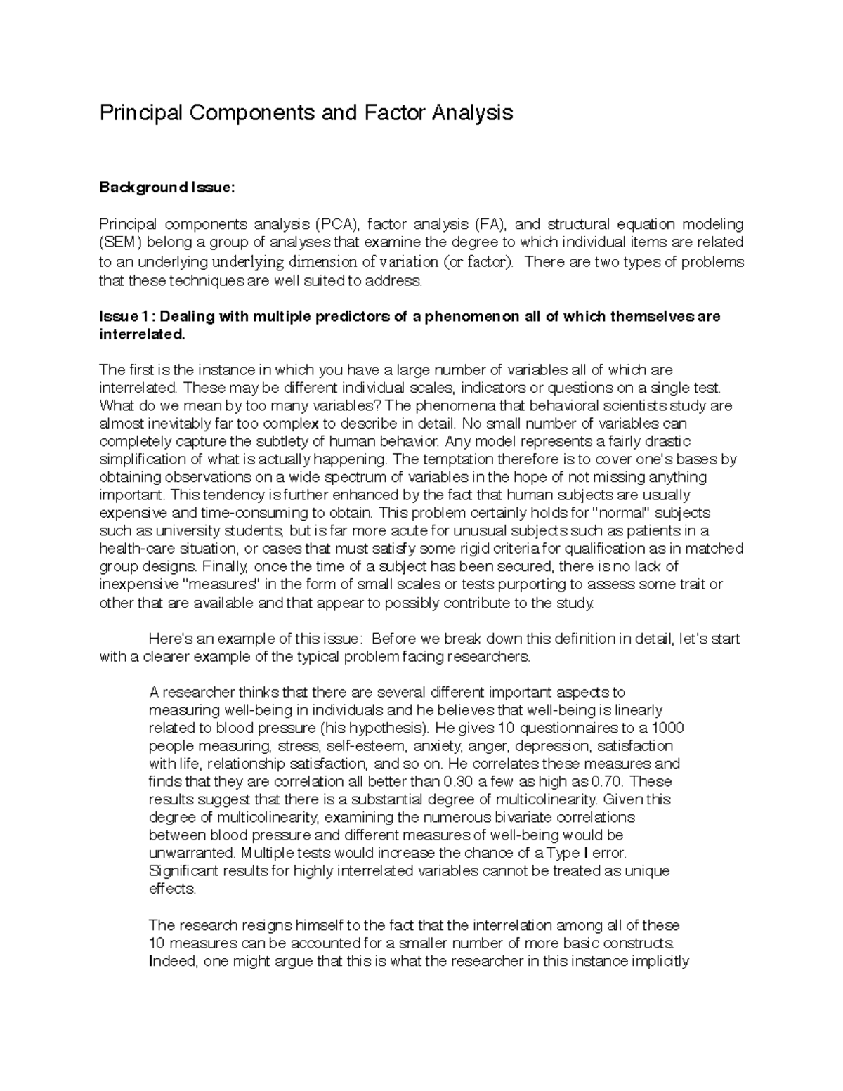 Chapter 9 - Principal Components and Factor Analysis - Nov 30 ...