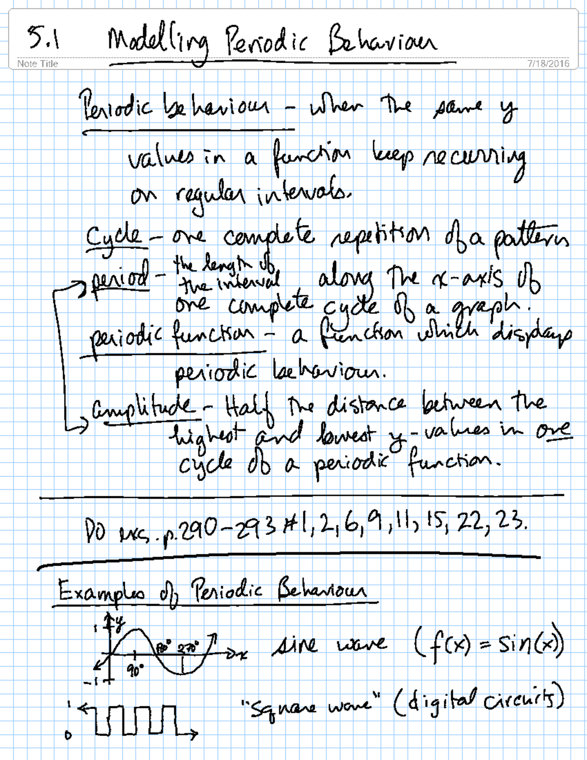 5.1 Modelling Periodic Behavior - Studocu