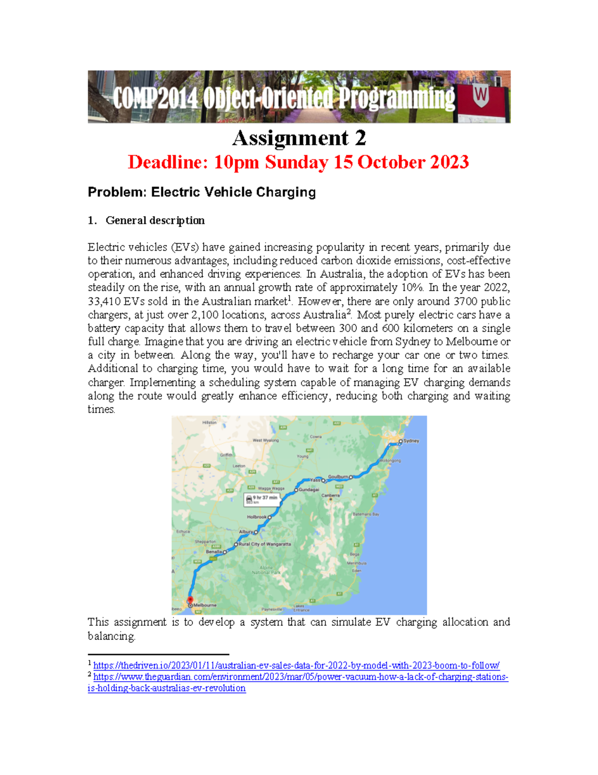 Assignment 2 - General description Electric vehicles (EVs) have gained ...