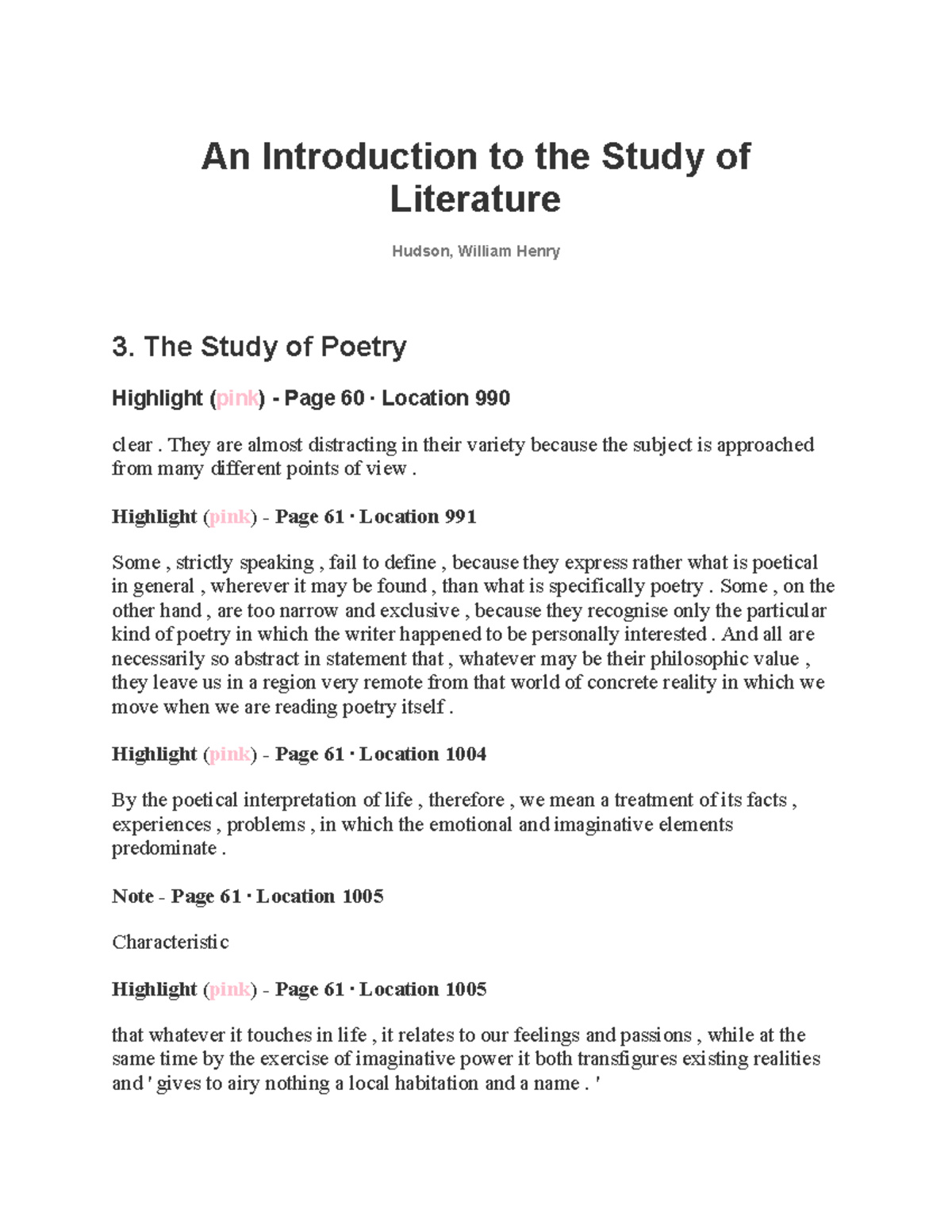 An Introduction to the Study of Literature-importaant notes - An ...