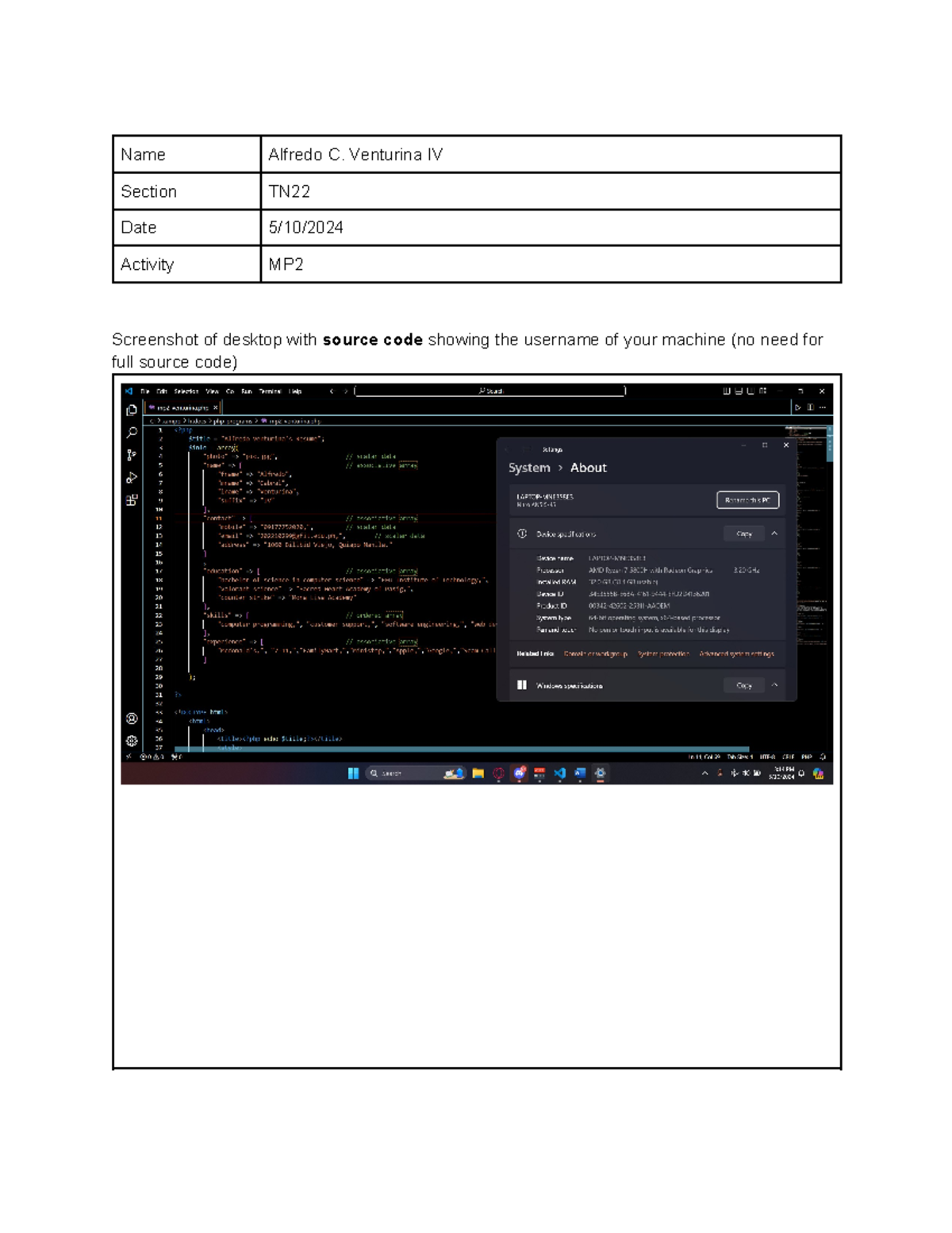 Lab Activity Form - Data Structures and Algorithms - Name Alfredo C ...
